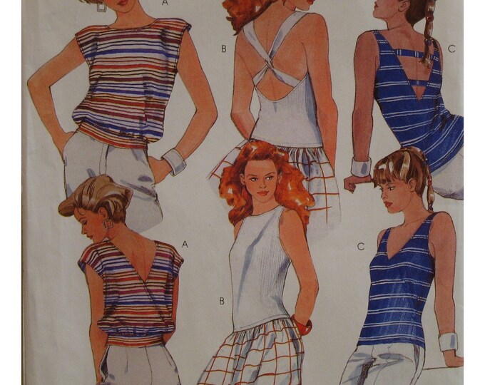 Stretch Knit Tank Tops Pattern Sexy Open Back T-shirts - Etsy