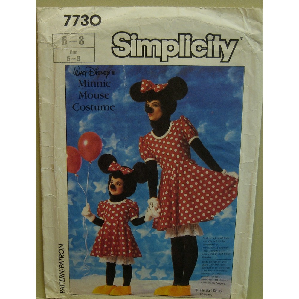 Womens Minnie Mouse Costume Pattern Disney Head Dress - Etsy