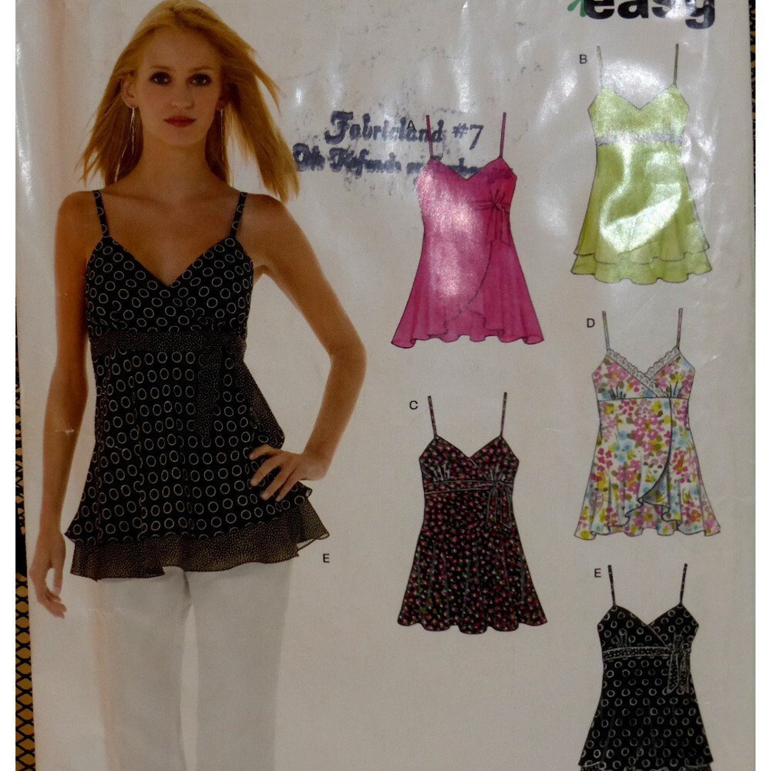 Layered Top Pattern Shoestring Straps Bra Bodice Flared - Etsy