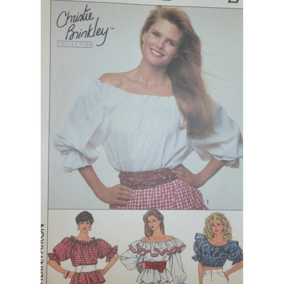 Off Shoulder Blouse Pattern, Peasant Top, Neck Ruffle, Long/ Short ...