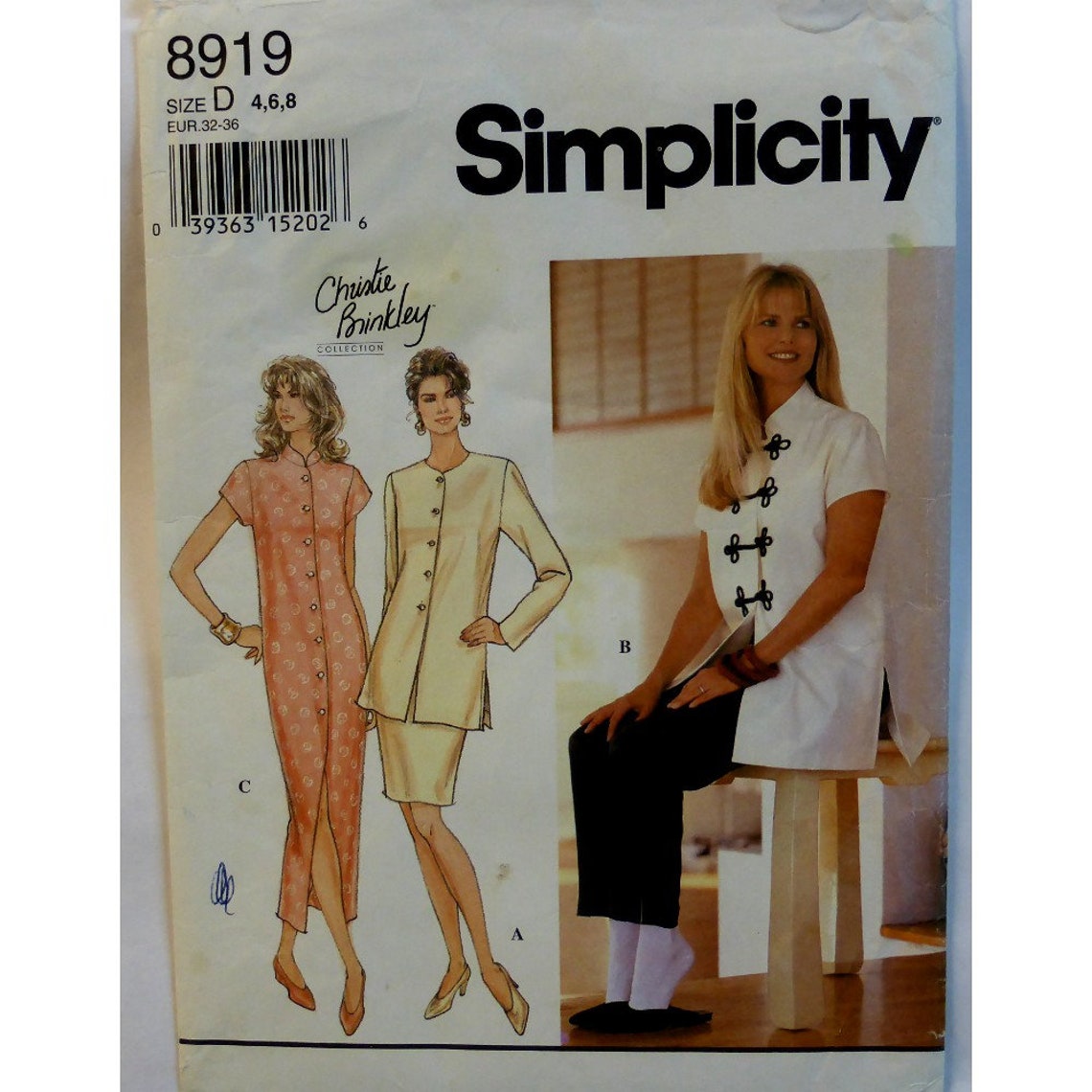 Asian Tunic Pattern, Dress. Cheongsam, Mandarin Collar, Frog Loops ...