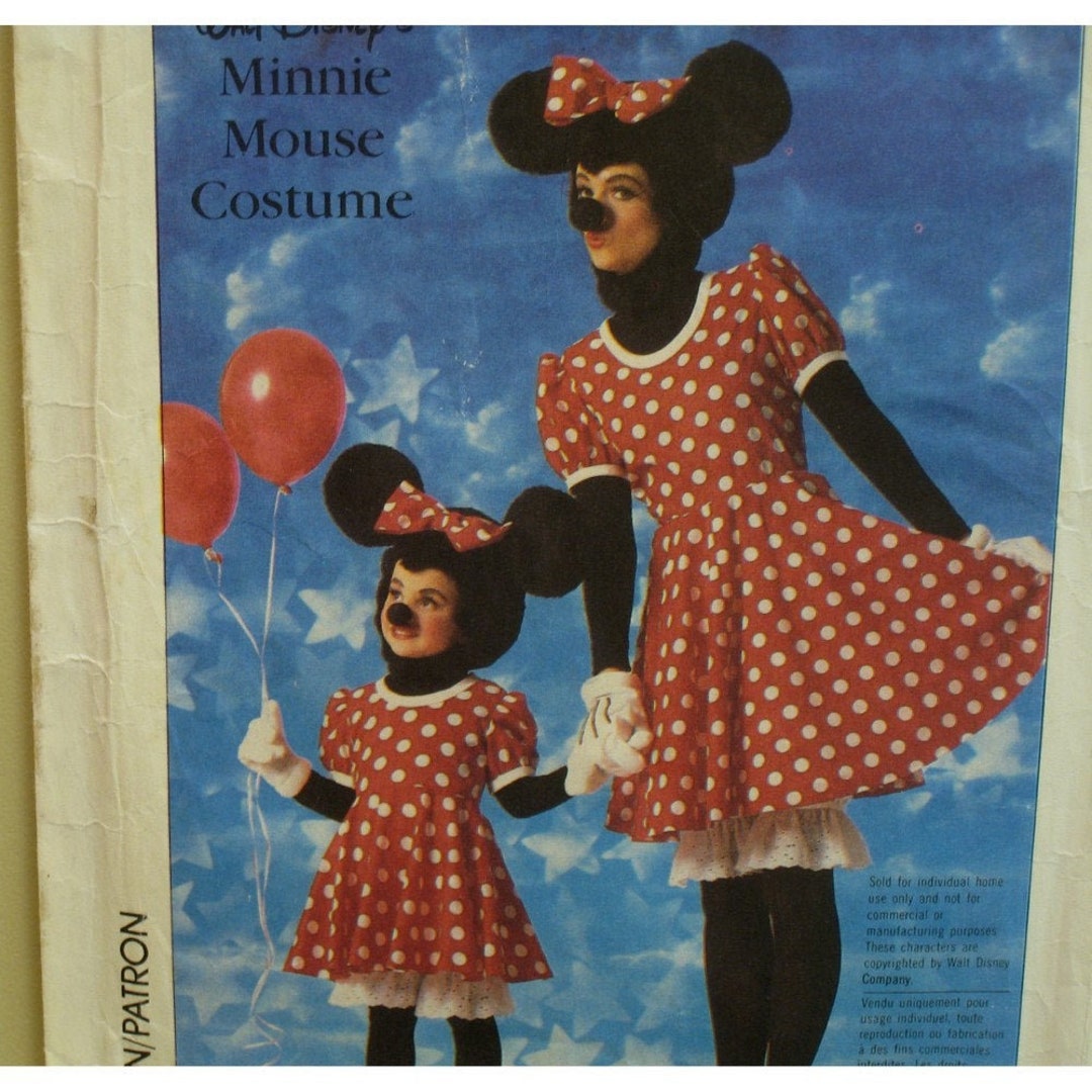 Womens Minnie Mouse Costume Pattern, Disney, Head, Dress, Bloomers ...