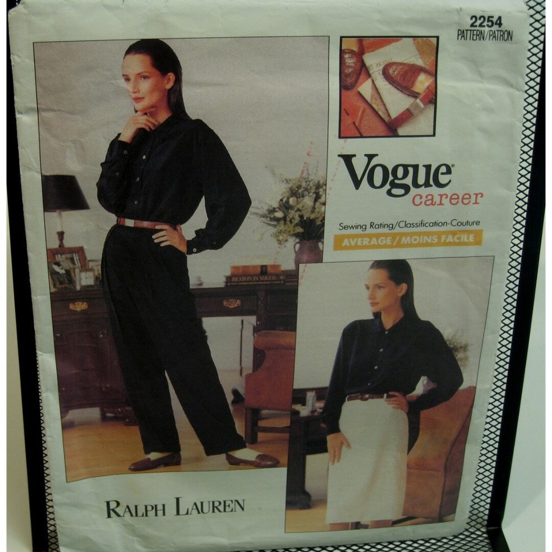 Ralph Lauren Pleated Pants and Shirt Pattern, Back Welt Pockets ...