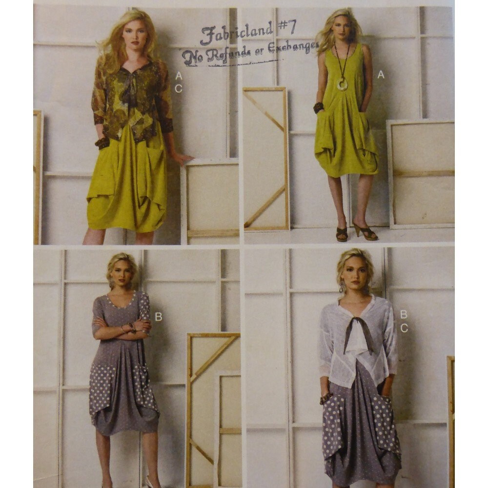 Marcie Tilton Pullover Dress Pattern, Draped Pockets, Shaped Hemline ...