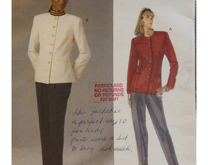 Ralph Lauren High Collar Jacket Pattern, Semi Fitted, Welt Pockets ...