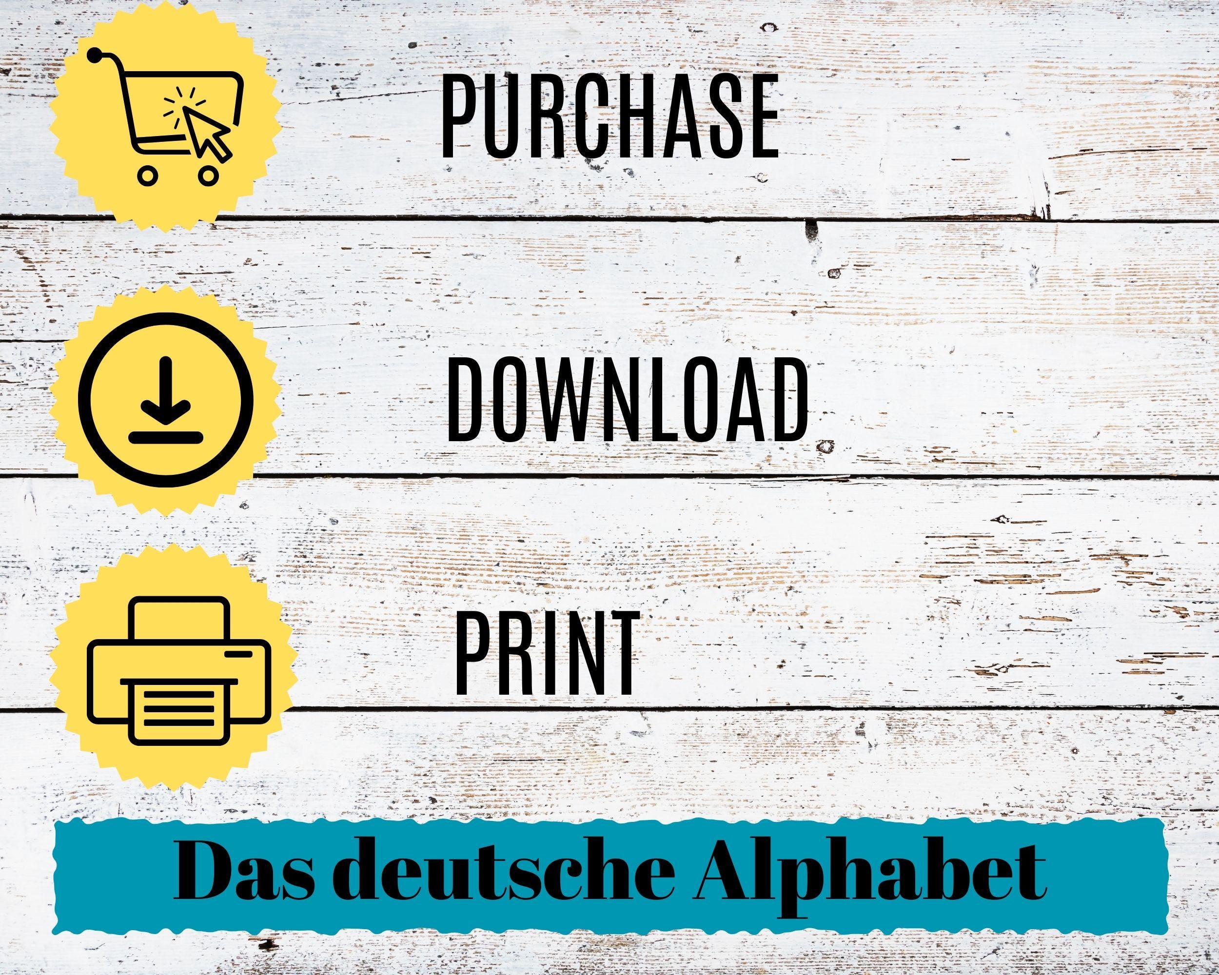 German Kids Animal Alphabet First Writing ABC German Alphabet Tracing ...