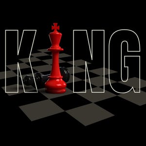 King Chess Printable Art | Bold Chess King With Fallen Pawn | Digital ...