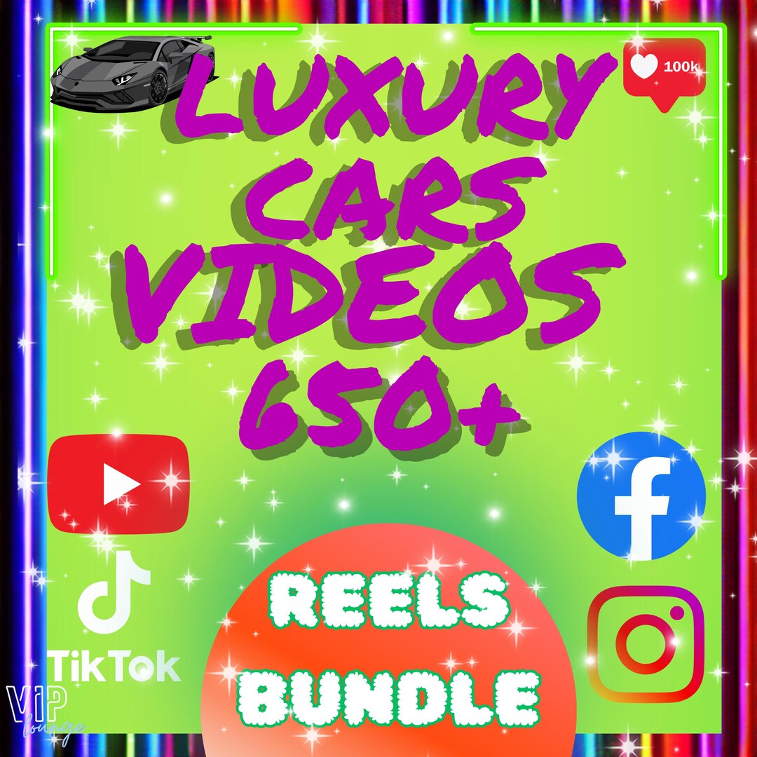 Luxury Cars Social Media Reels Bundles for Tiktok, Instagram, Youtube ...