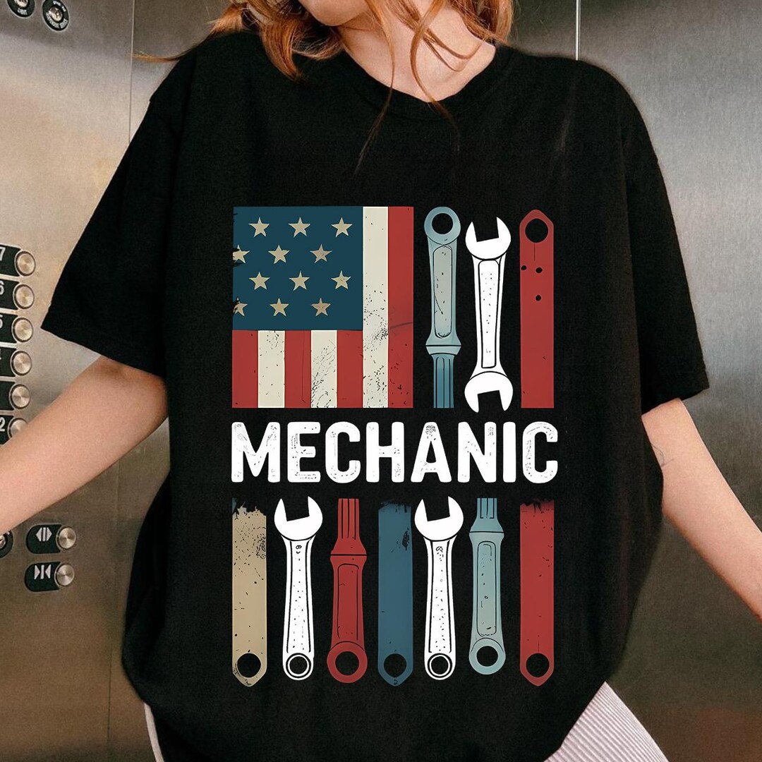 Mechanic US Flag PNG, American Flag Mechanic Design, Garage Worker Png ...