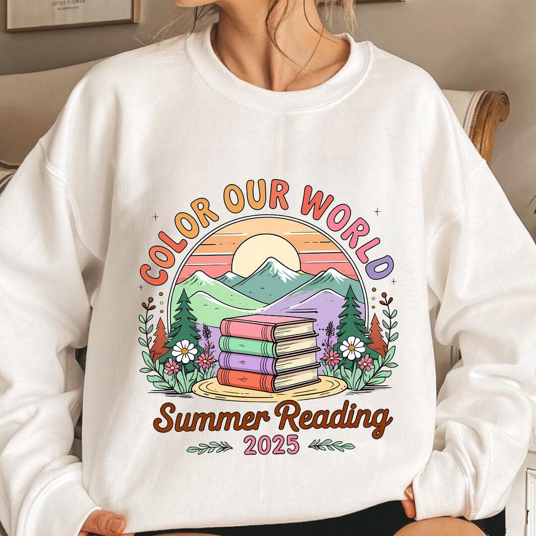 Color Our World Summer Reading 2025 Png, Back to School Png , Book ...