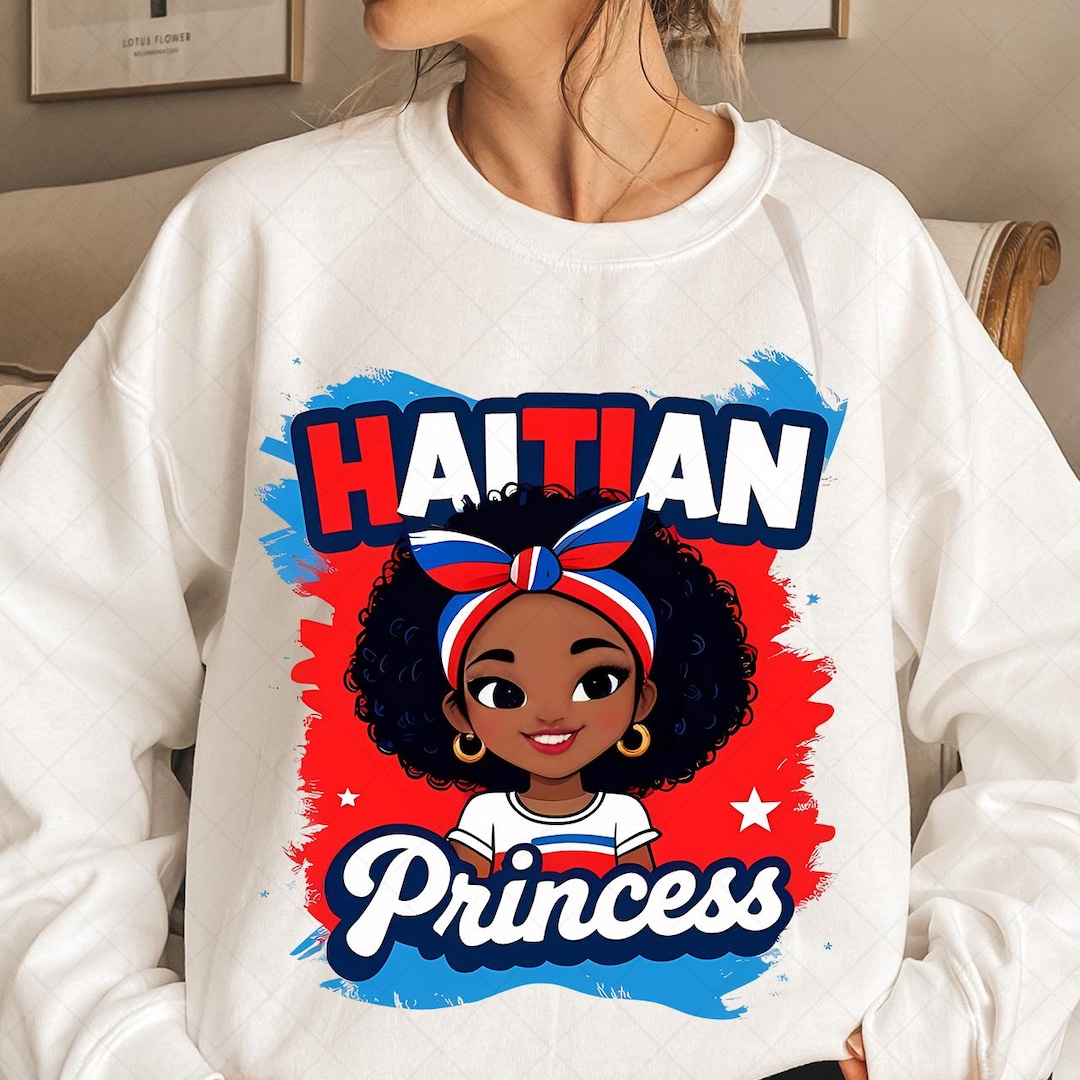 Haitian Princess Ayiti Pride Haiti Flag Day Girls Png, Black Girl Png ...