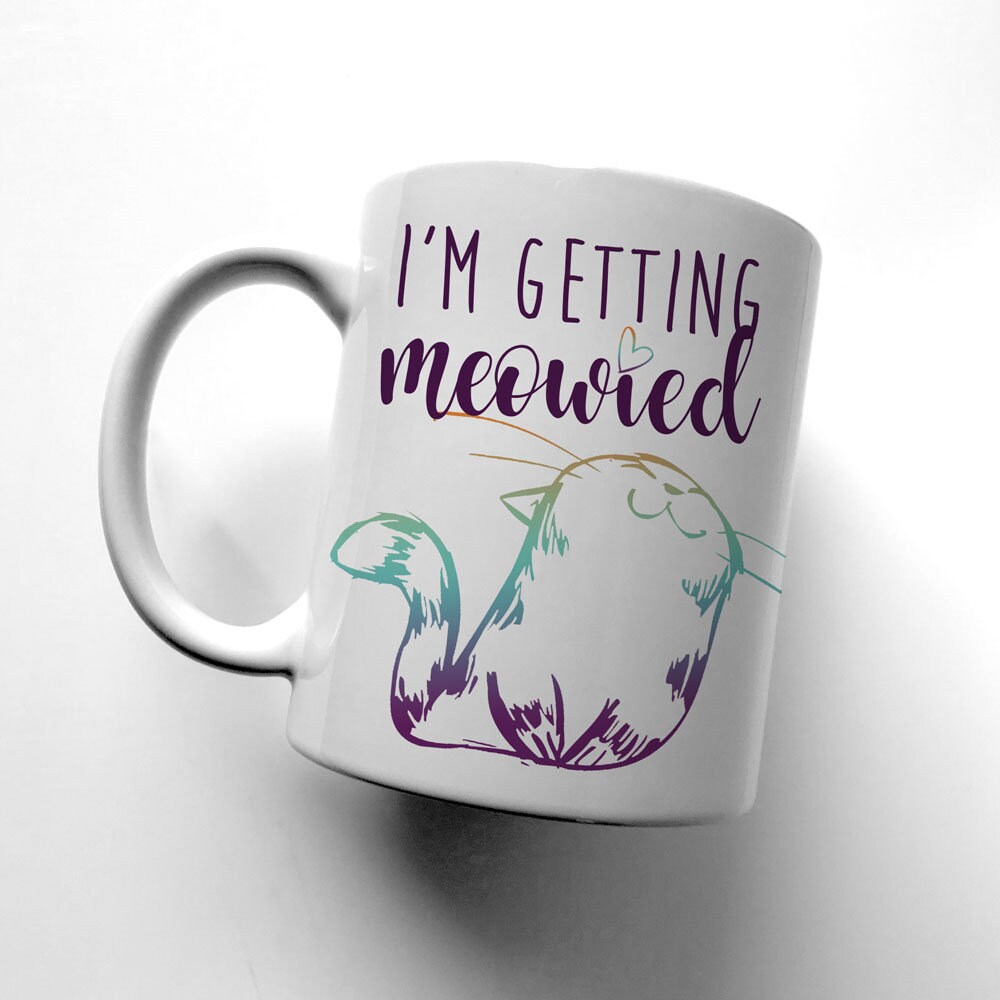 I'm Getting Meowied Cat Themed Engagement Color Accent | Etsy