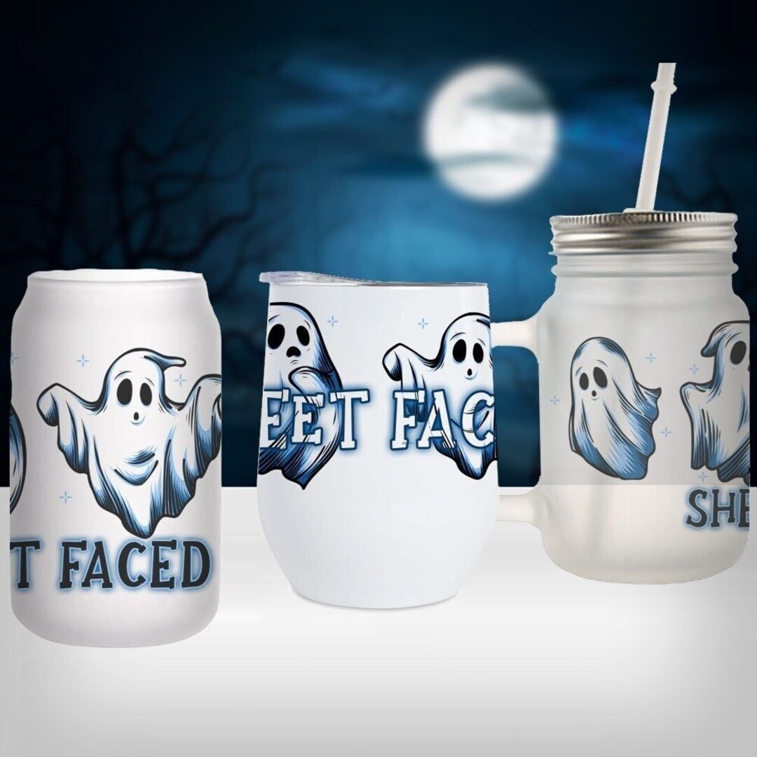 ONE Sheet Faced Ghost 3 Items to Choose From - Etsy