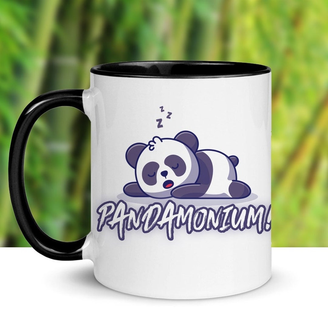 Pandamonium! Funny Panda Mug, Color Accent Mug, 11oz or 15oz - Etsy