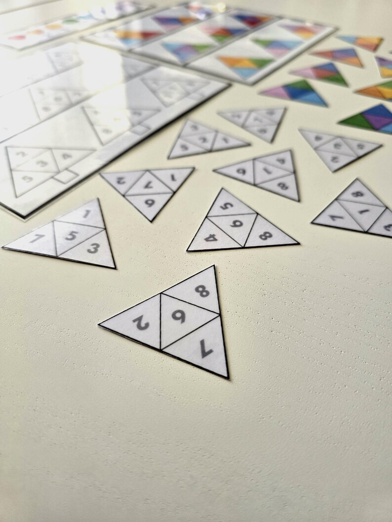 Smart Logical Triangles Matching Game, Montessori Neuro-training Toy ...