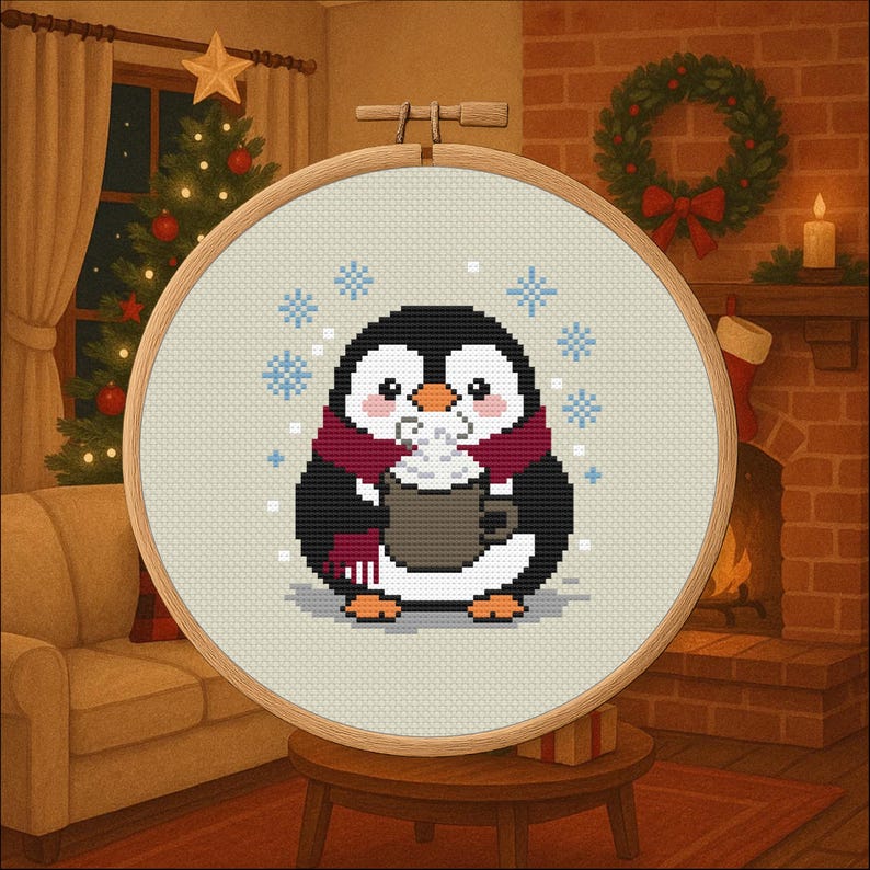 Yuletide Critters – Polar Bear, Penguin & Mouse Cross Stitch Pattern ...