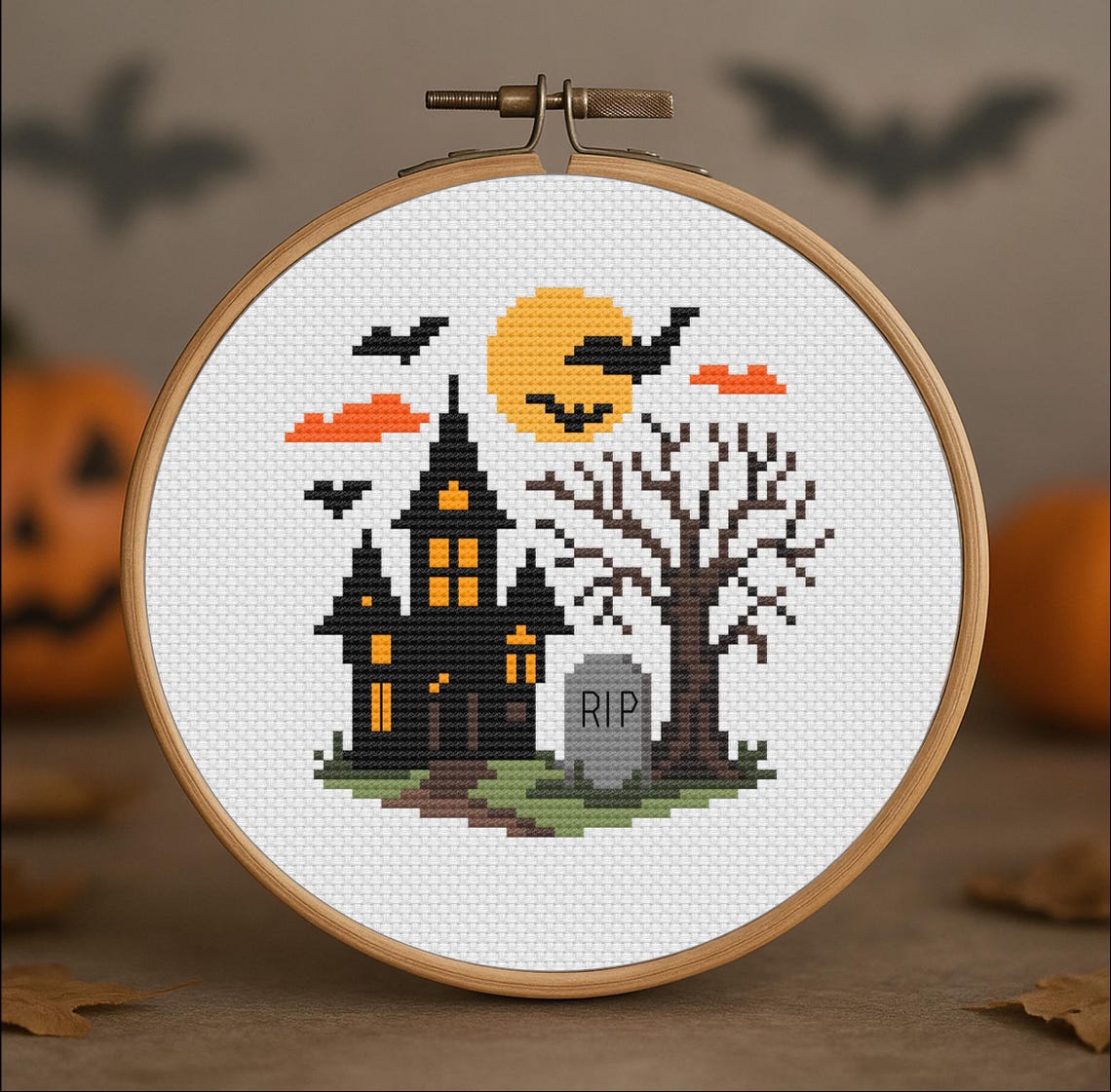Spooky Stitch Trio – 3 Patterns – Halloween Cross Stitch Pattern Bundle ...