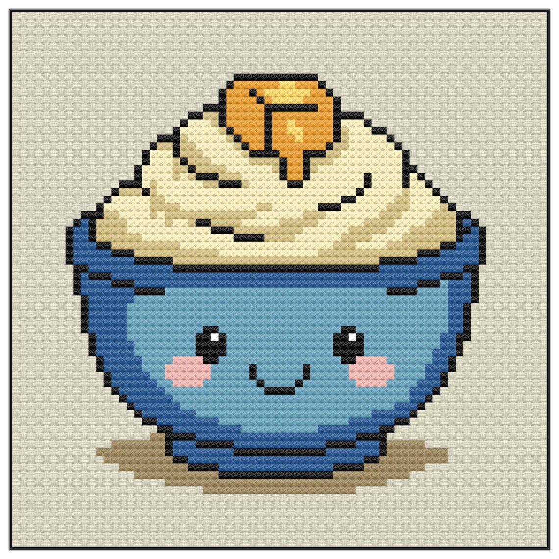 Kawaii Food – Mashed Potatoes Cross Stitch Pattern PDF – Digital ...