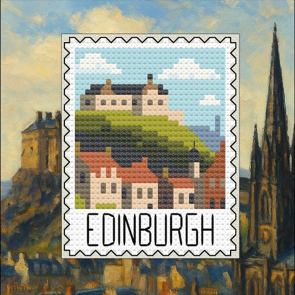 Edinburgh Scotland Cross Stitch Pattern - Etsy