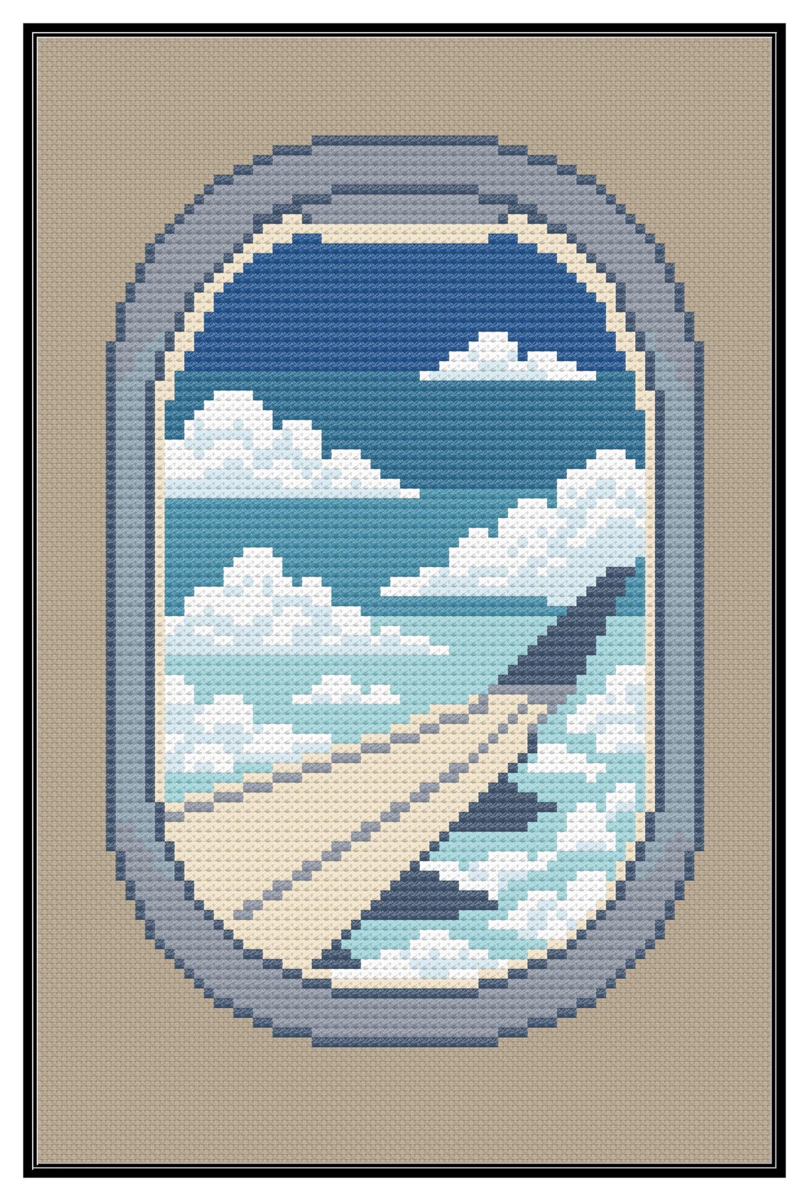 Wanderlust in Stitches – Airplane Window Cross Stitch Pattern PDF ...