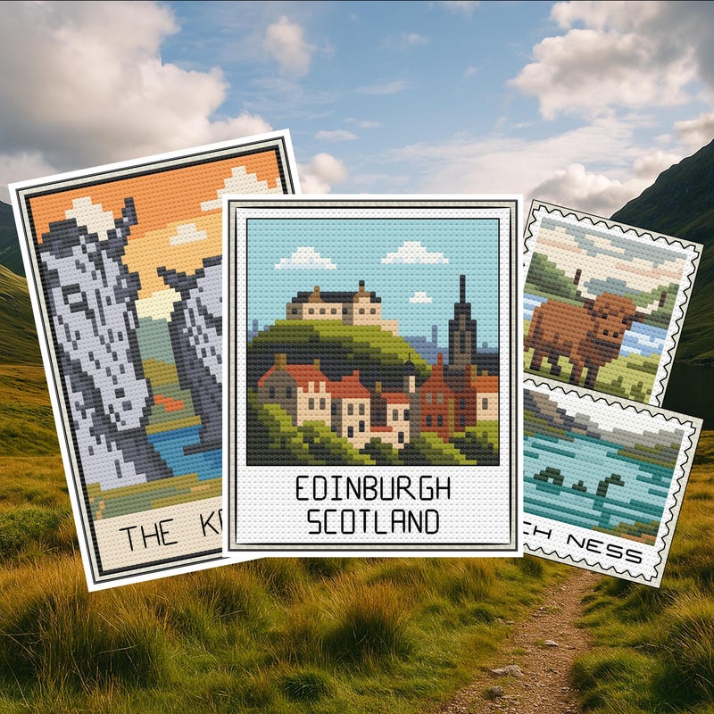 Edinburgh Scotland Cross Stitch Pattern - Etsy