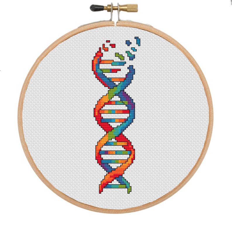 Unwind the Helix – DNA – Science Cross Stitch Pattern PDF – Digital ...