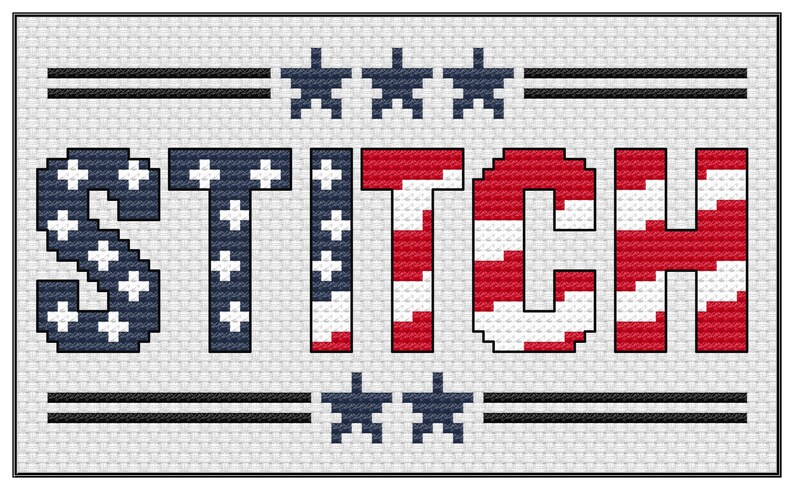 Stars, Stripes and Stitches – Patriotic STITCH Cross Stitch Pattern PDF ...