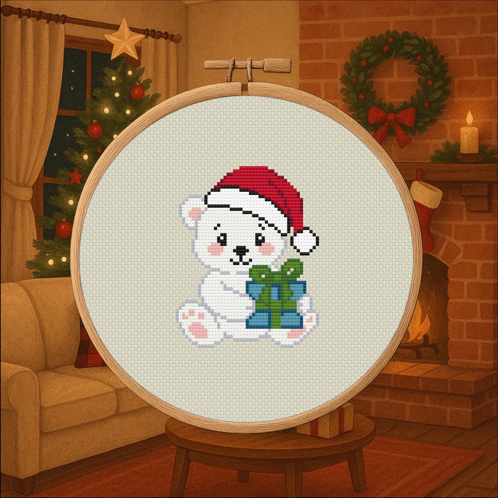 Yuletide Critters – Polar Bear, Penguin & Mouse Cross Stitch Pattern ...