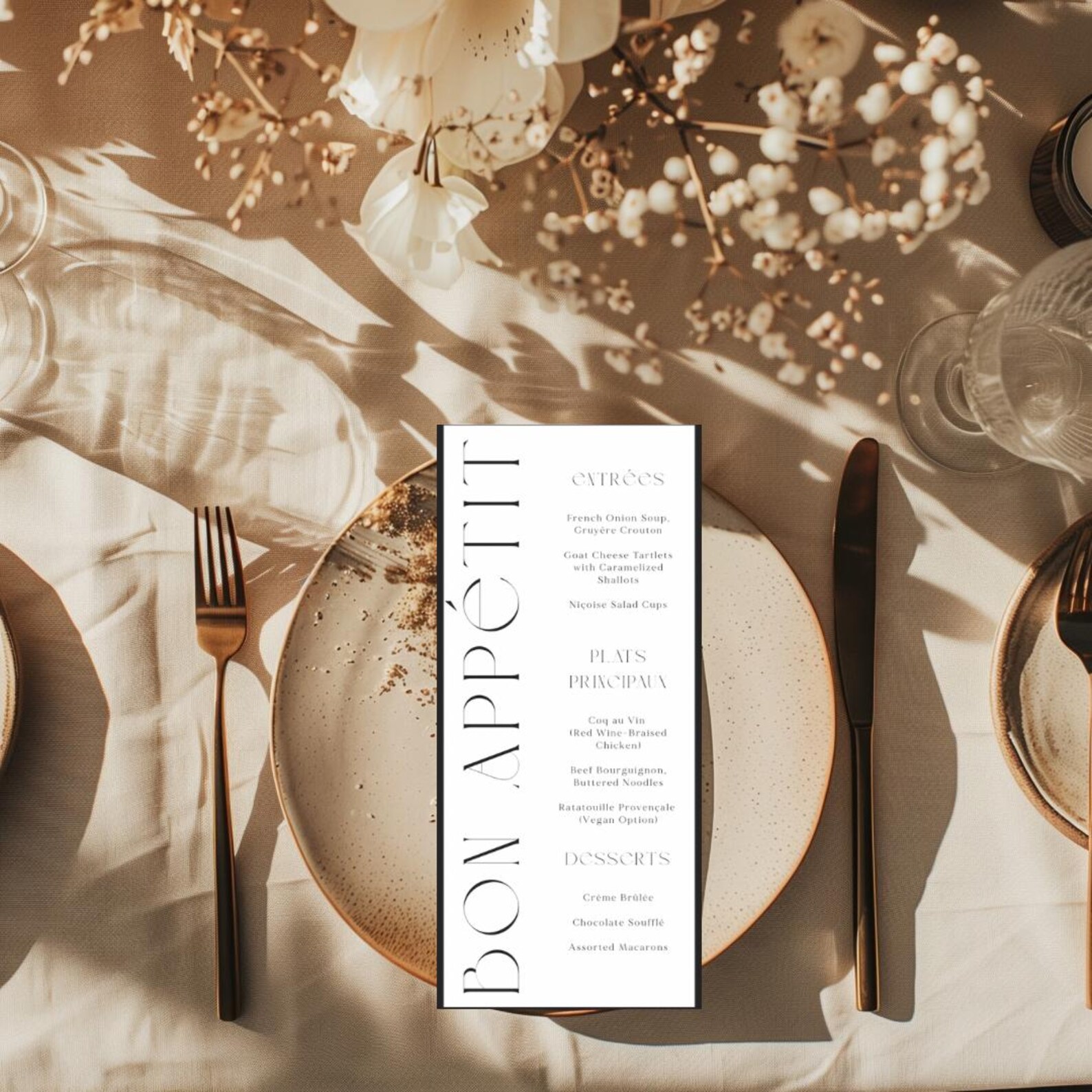 Editable Supper Club Menu Template: Elegant Dinner Party Food & Drinks ...
