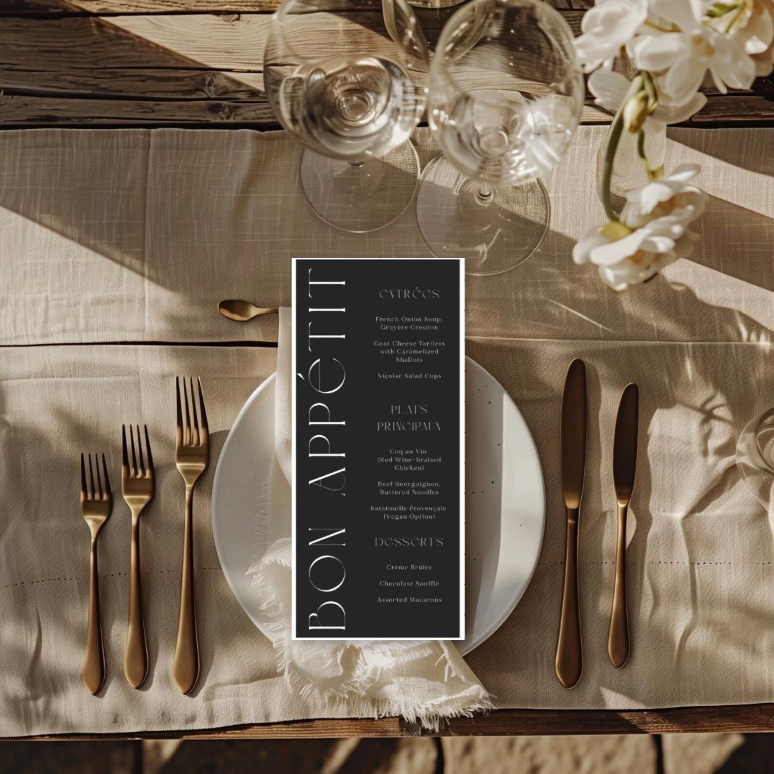 Editable Supper Club Menu Template: Elegant Dinner Party Food & Drinks ...