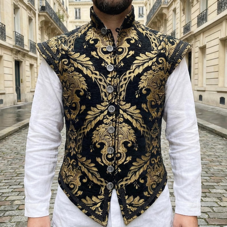 Elizabethan Jerkin Renaissance Vest Tudor Pirate Waistcoat Medieval ...