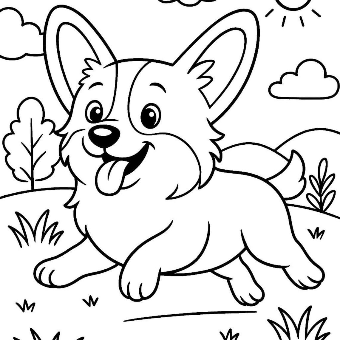 Dog Coloring Pages | 10 Count | Digital Download | Printable PDF | Kids ...