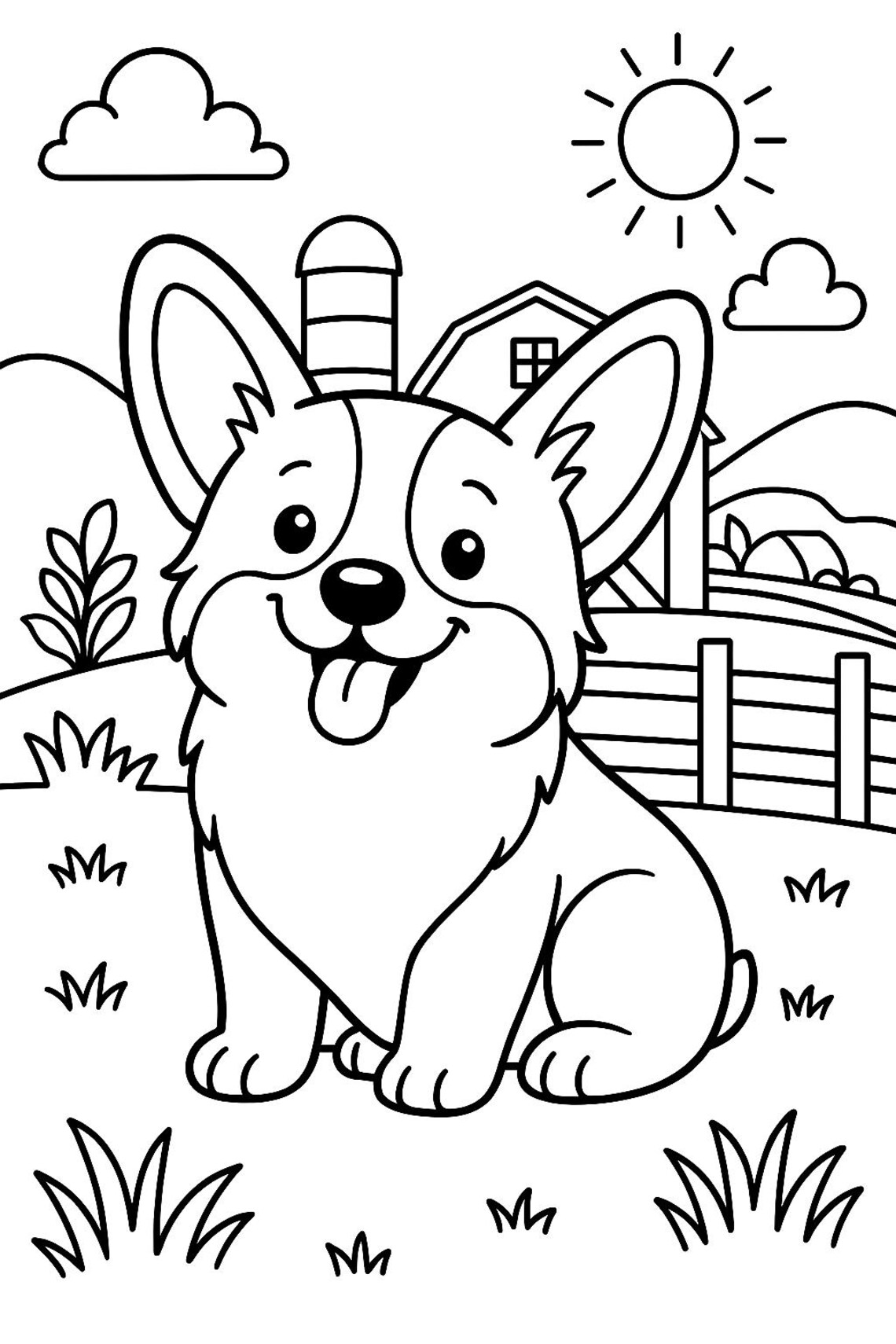 Dog Coloring Pages | 10 Count | Digital Download | Printable PDF | Kids ...