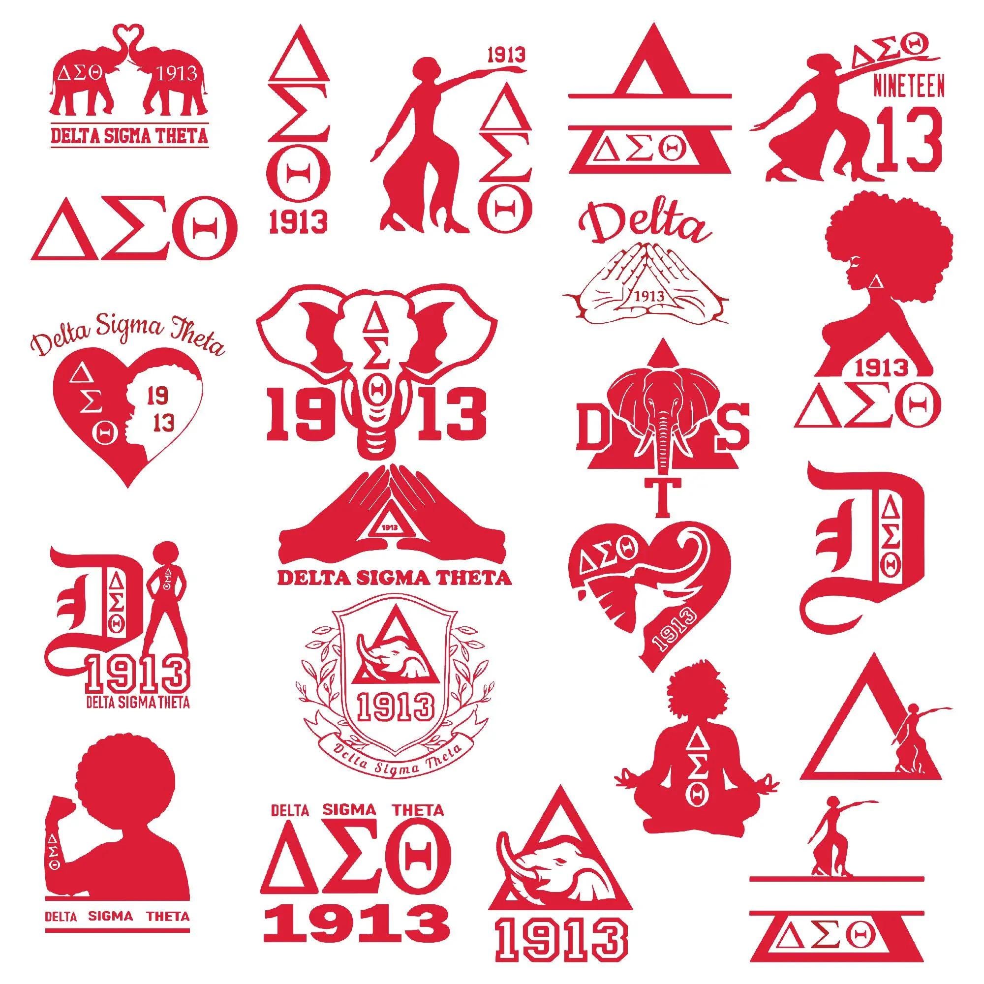 Delta Sigma Theta Svg Png Bundle, 1913 Hand Sign Cut Files, Delta Sigma ...