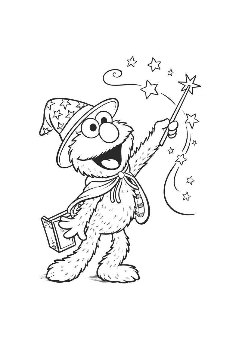 Elmo Coloring Book for Kids | 50 Printable Sesame Street Activity ...