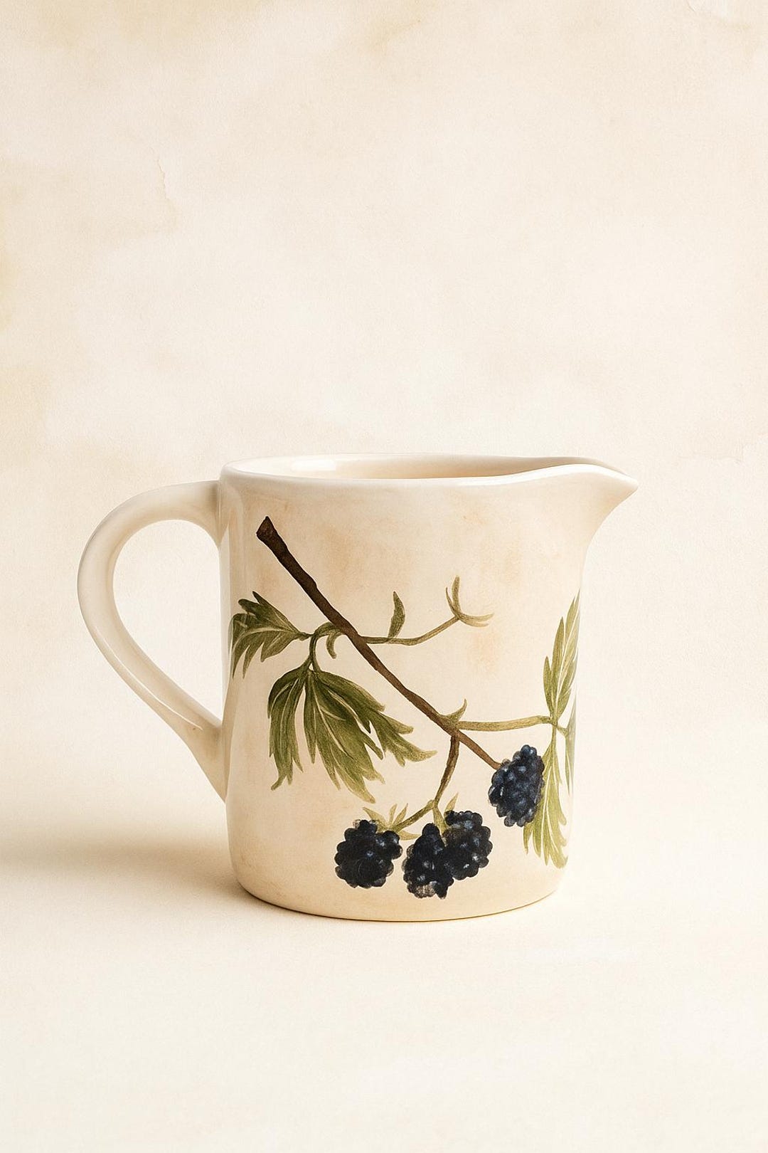 Blackberry Milk Jug – Hand-painted Ceramic, Gift, Hosting, Autumn ...