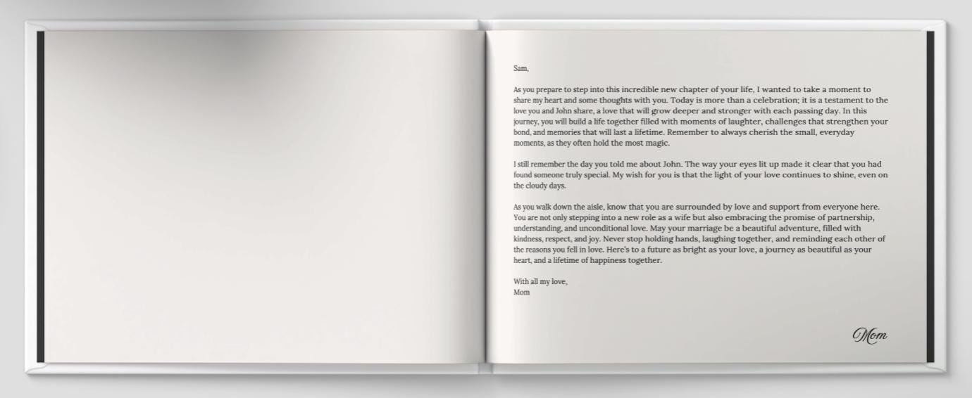Letters to the Bride Template - Etsy