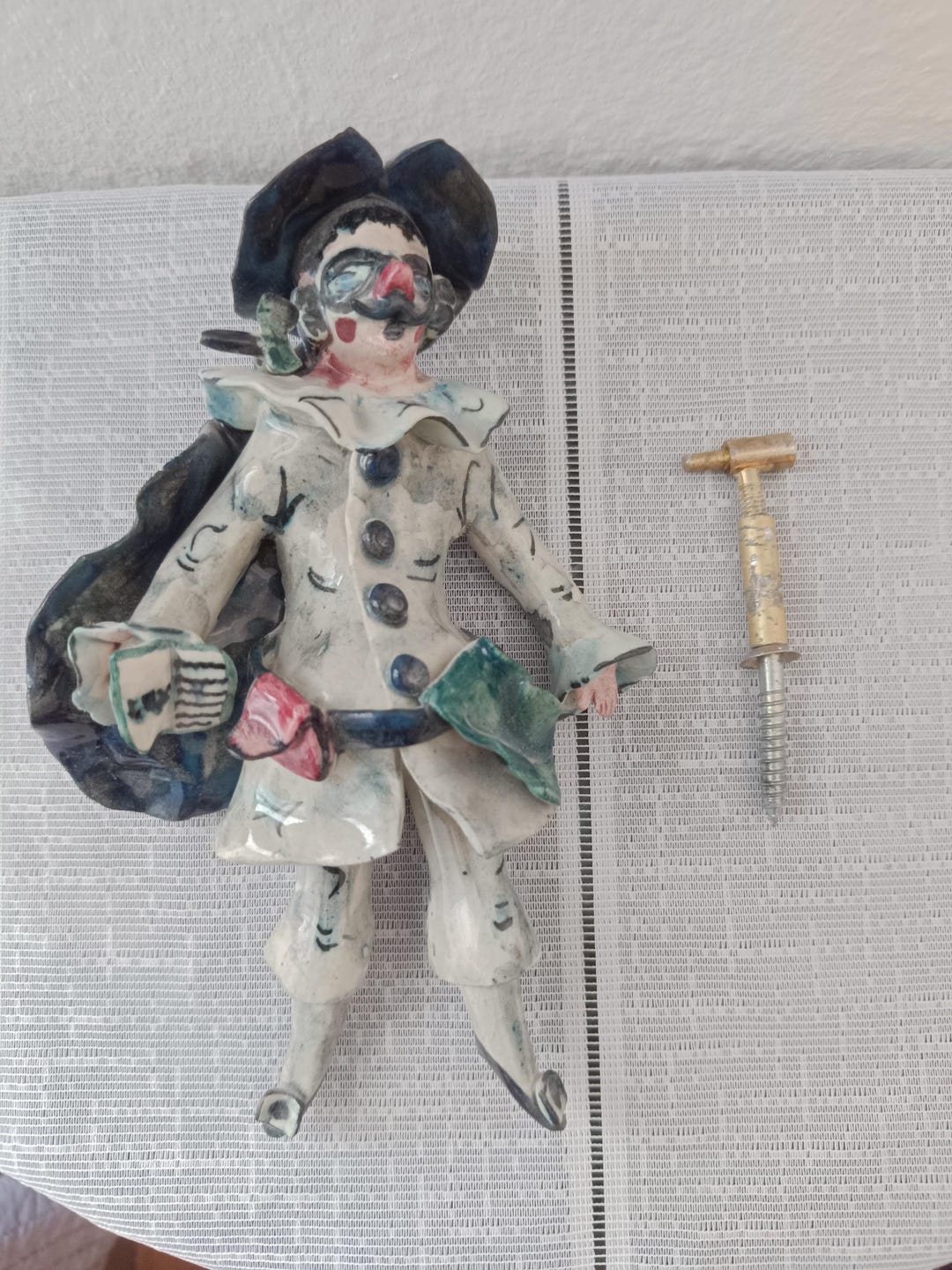 Vintage Italian Ceramic Arlecchino Figurine 20 Cm, San Polo Venezia ...