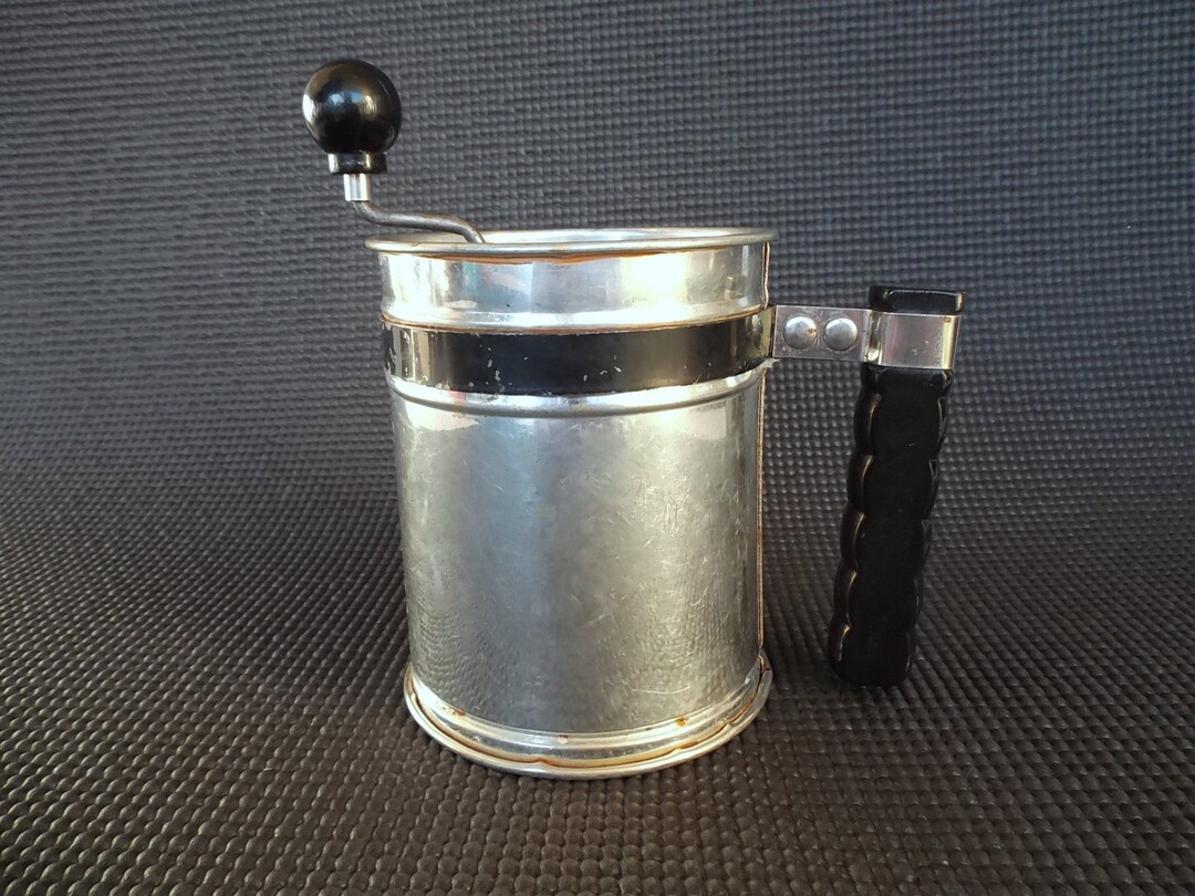 Androck Flour Sifter Vintage Double Crank Sifter With Black Accents - Etsy