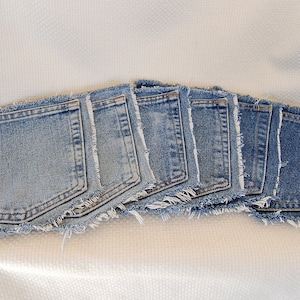 Set of 4 Denim Pocket Coasters, Chose Black Jeans or Blue Jeans ...