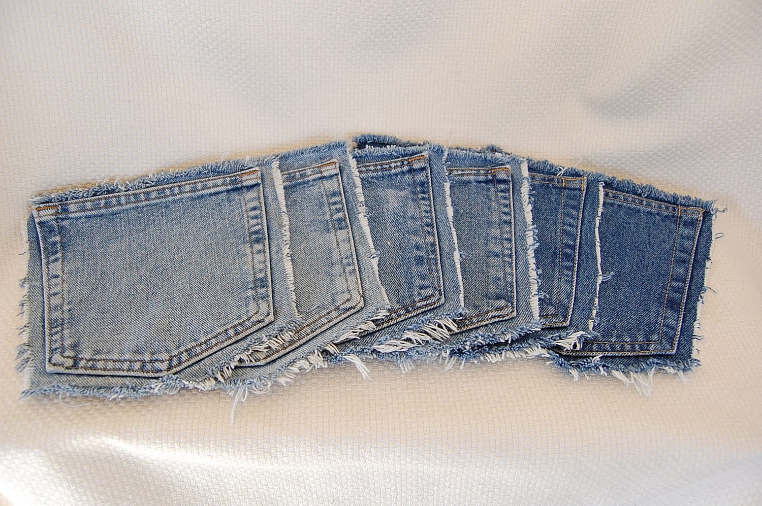 Set of 4 Denim Pocket Coasters, Chose Black Jeans or Blue Jeans ...