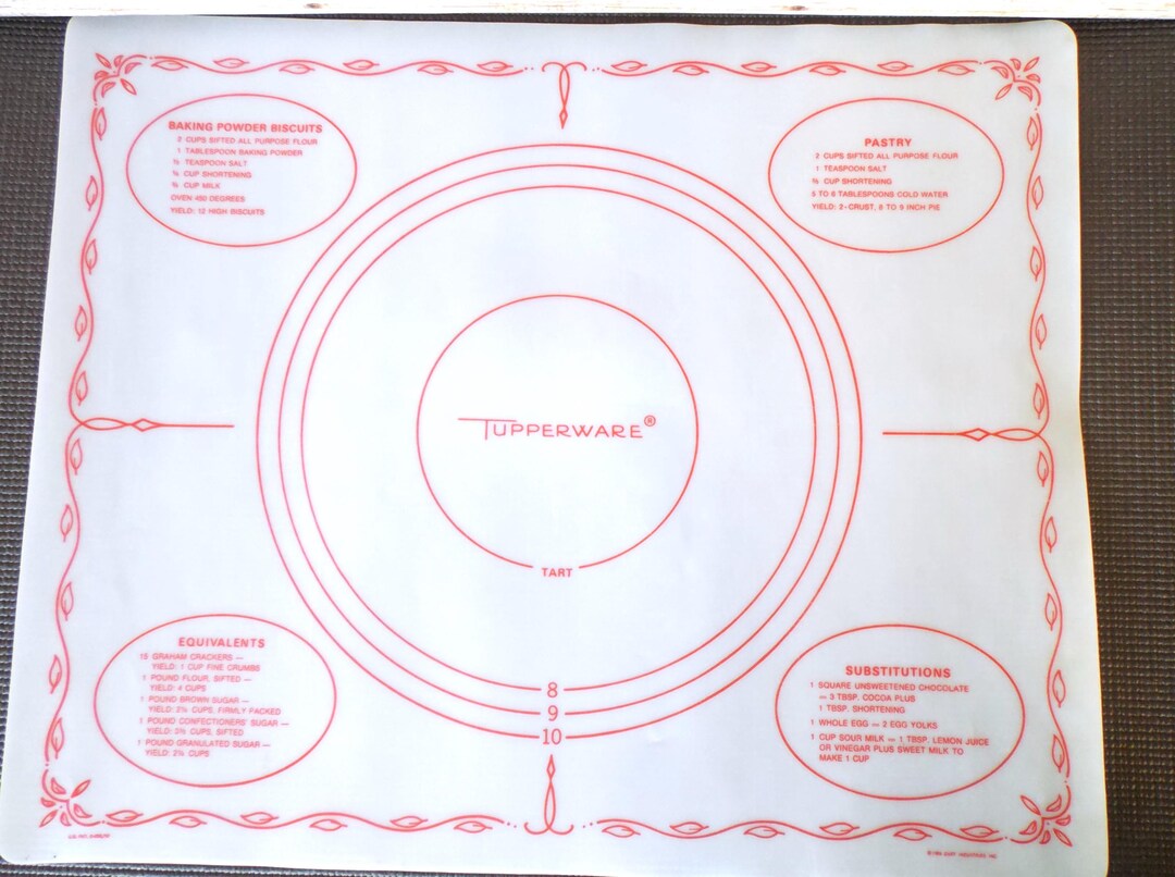 Vintage Tupperware Pastry Sheet Pie Mat in Good Condition - Etsy