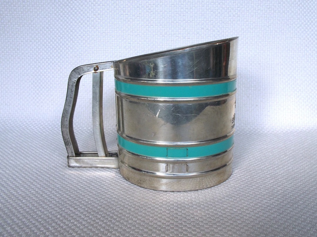 Foley Flour Sifter Vintage Triple Screen Sift-chine Squeeze Handle With ...