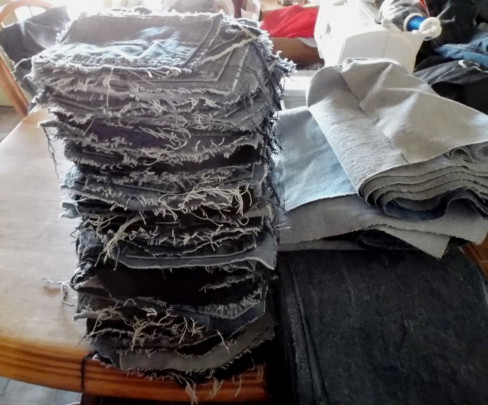 Set of 4 Denim Pocket Coasters, Chose Black Jeans or Blue Jeans ...