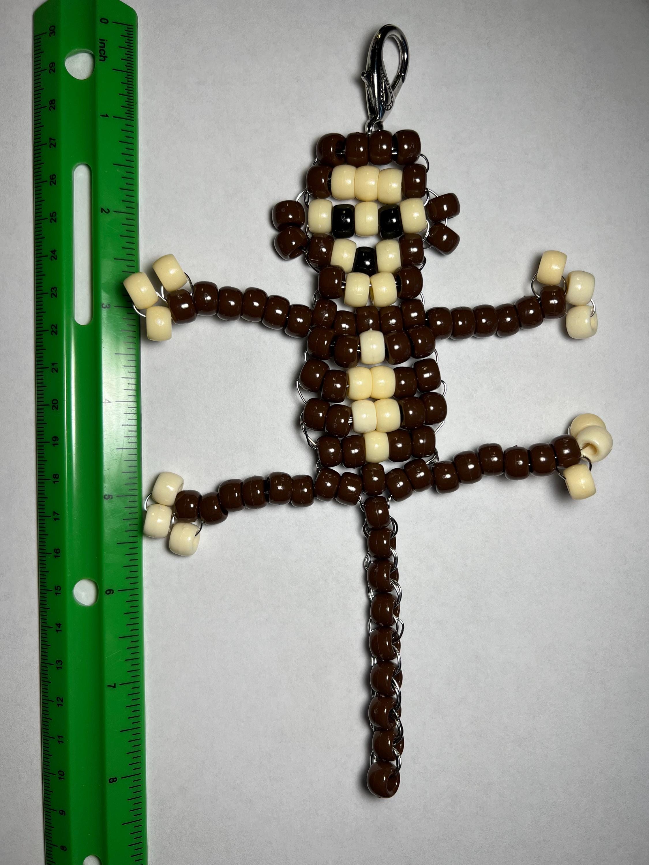 Monkey Pony Bead Key Chain - Etsy