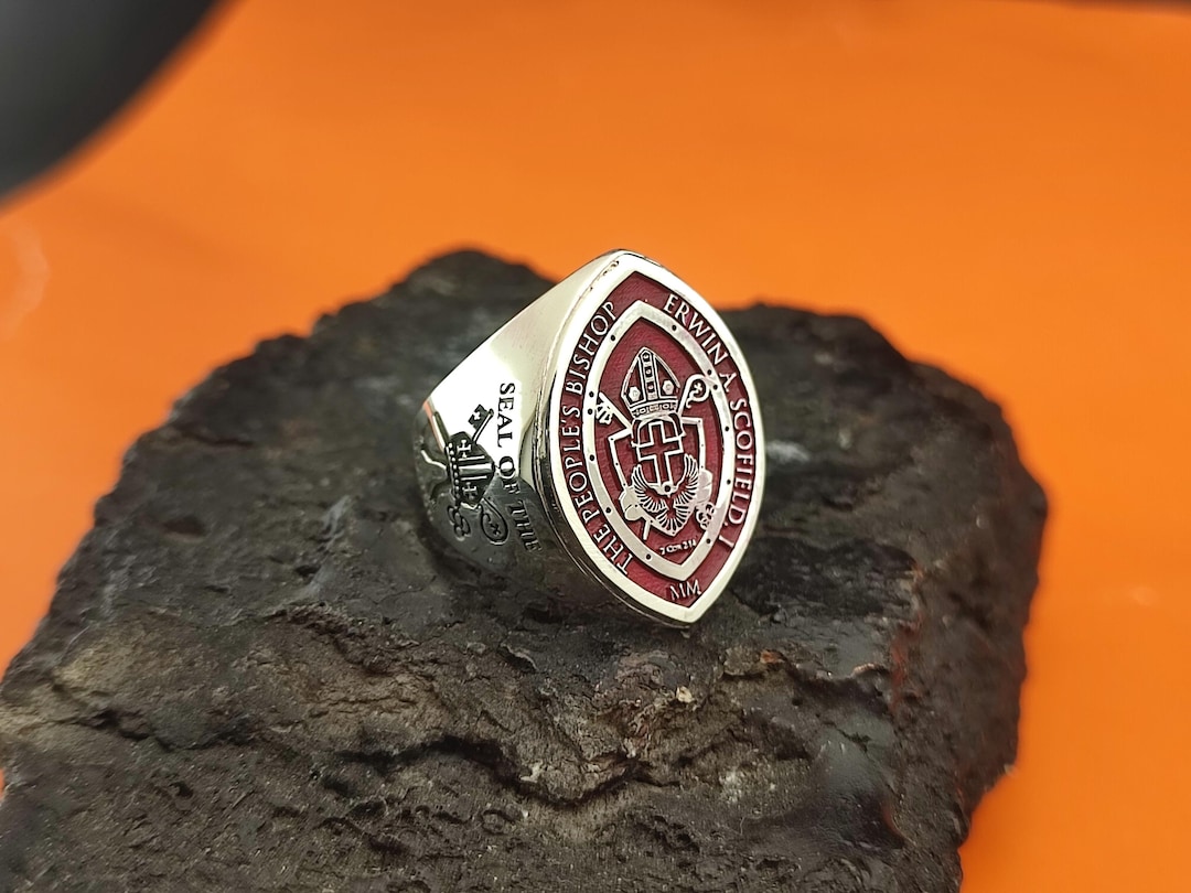 Custom Episcopal Bishop Seal Ring – Sterling Silver Clergy Ring With ...