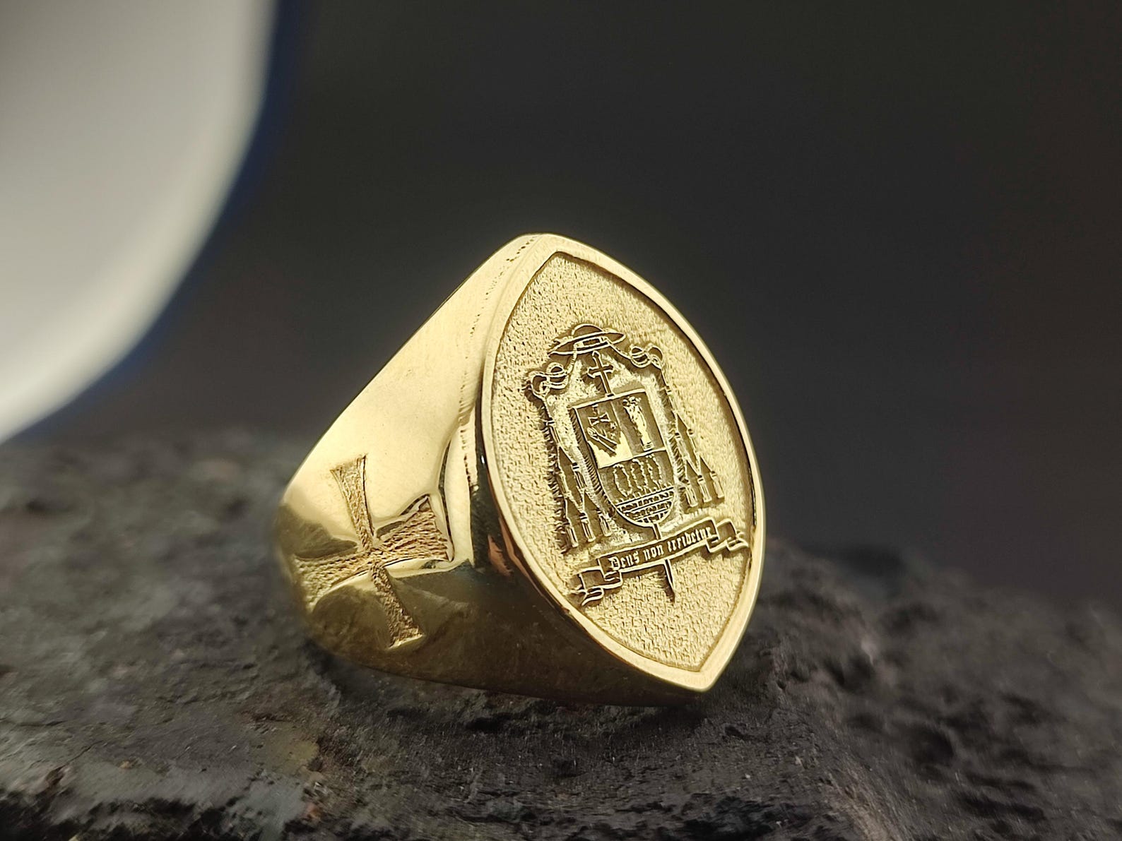 Bishop Ring With Papal Coat of Arms – Pope Francis Inspired Cross Ring ...