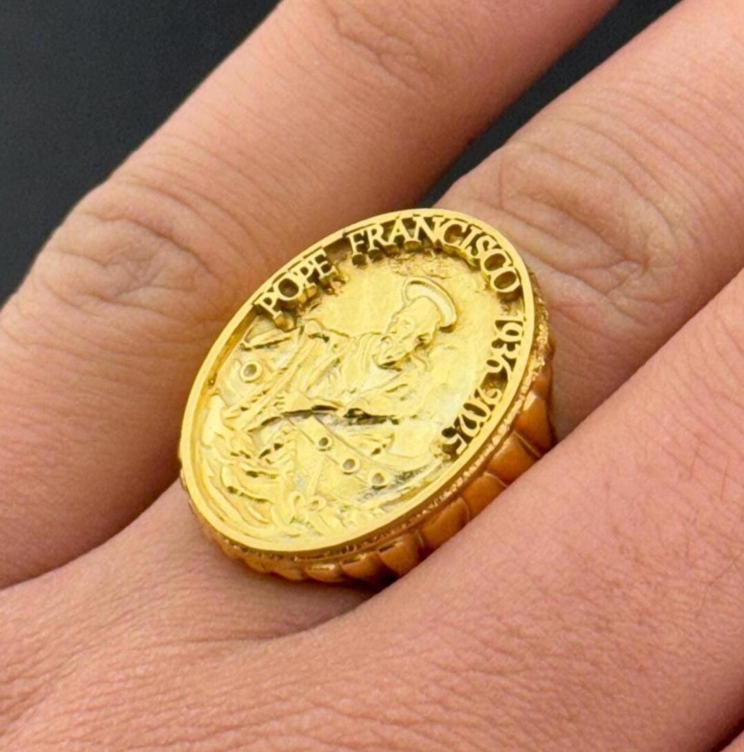 Pope Ring, Pope Francis Ring, Pope Pivs IX, Custom Silver Fisherman ...
