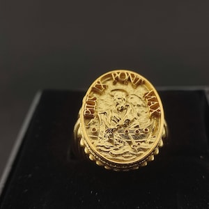Custom Pope Francisco Silver Fisherman Ring • Pope Cross Ring, Saint ...
