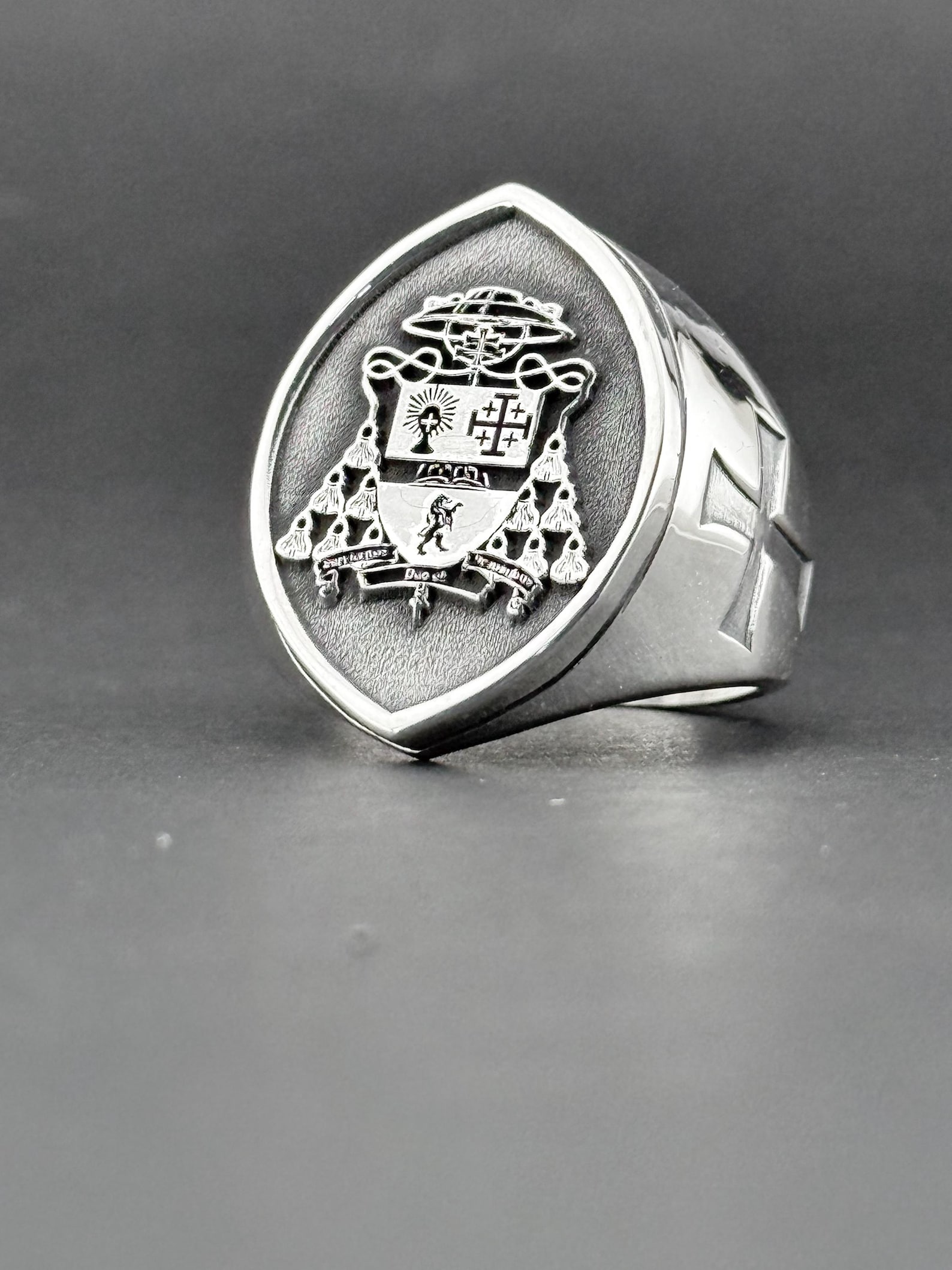 Bishop Ring With Papal Coat of Arms – Pope Francis Inspired Cross Ring ...